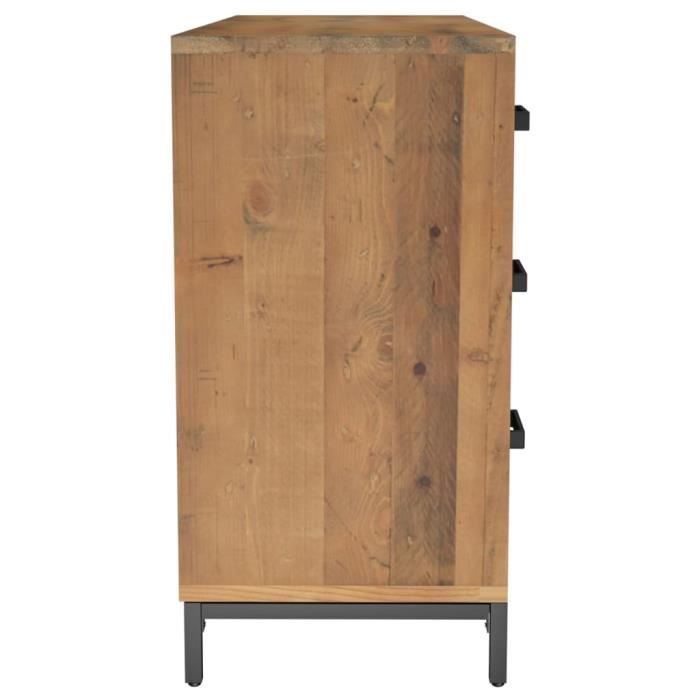 FAN - Buffet Marron 110x35x70 cm Bois de pin massif recyclé - DX6670 ...