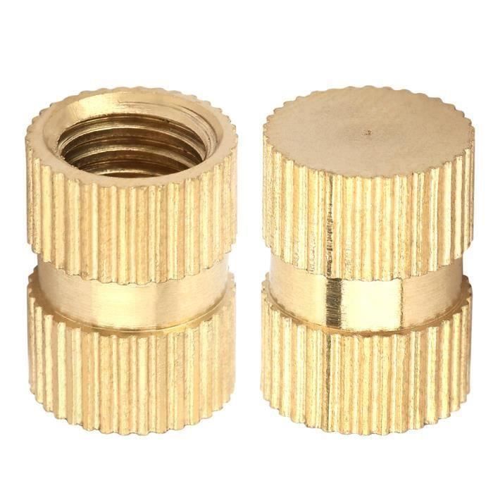 HX04138-Écrou moleté à trou borgne M8 5pcs M8 Trou borgne Insertion en ...