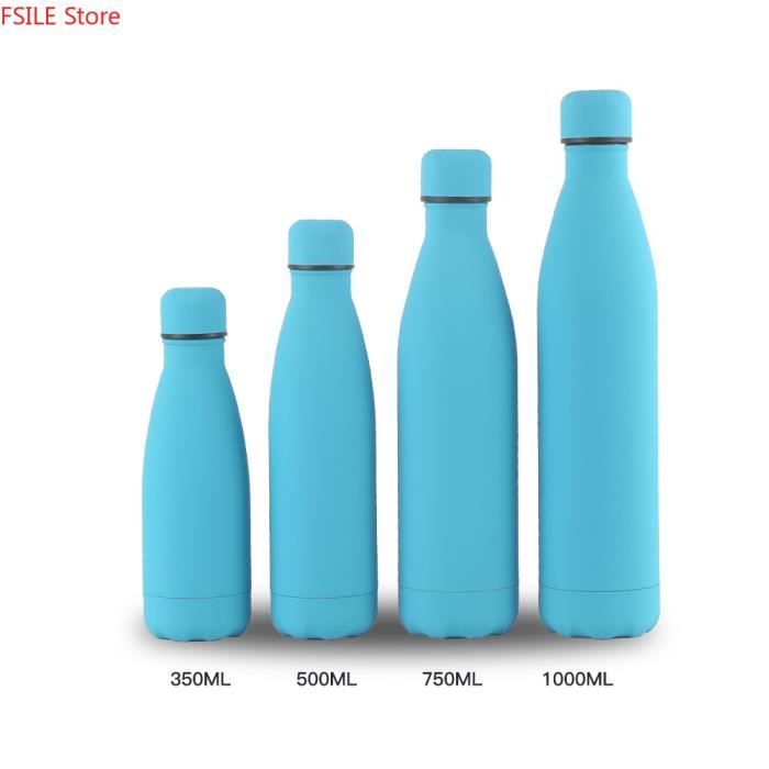 GOURDE - BIDON,style 2 blue-1000ml--Bouteille isotherme double paroi en ...