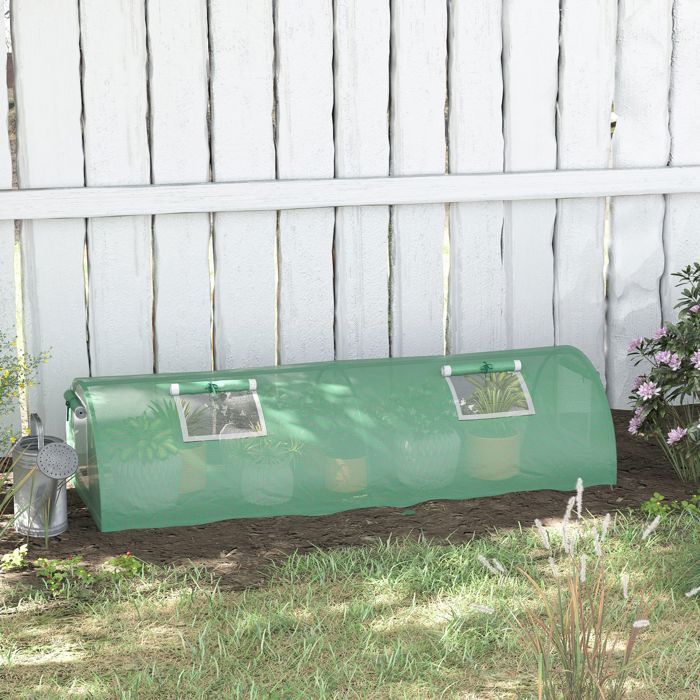 Mini serre tunnel de jardin - Outsunny - Dimensions 200x80x45 cm ...