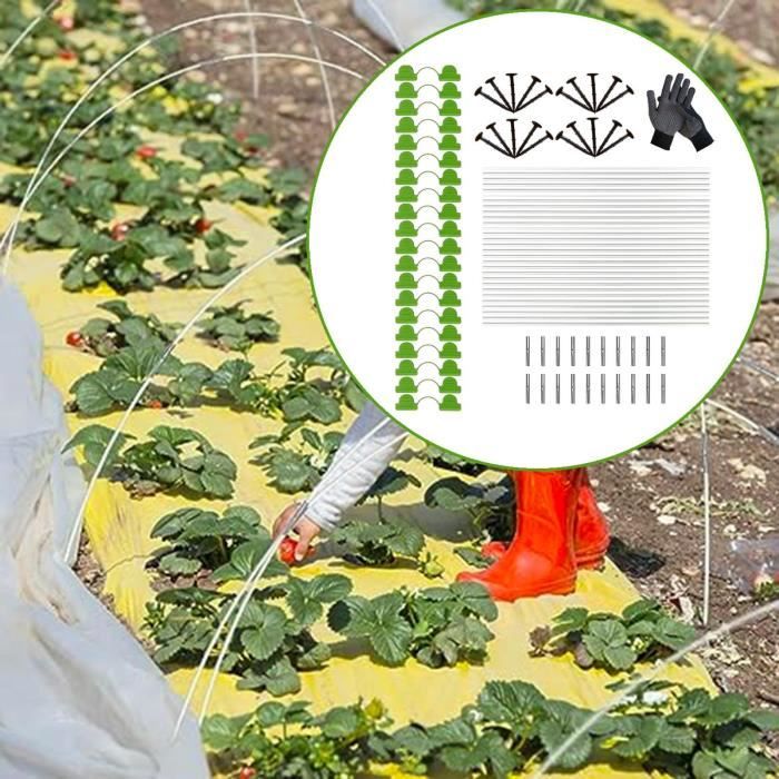 Ensemble de cerceaux de serre, cerceaux de jardin avec connecteurs ...