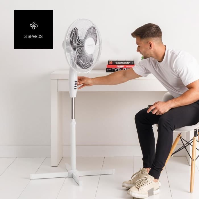 Greco 16C - Ventilateur Sur Pied 40W, Base Croisée - Pieds ...