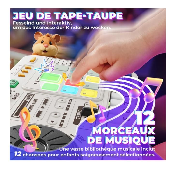 DJ Mixer Controller Table de mixage DJ pour enfants de 3-10 ans Avec ...