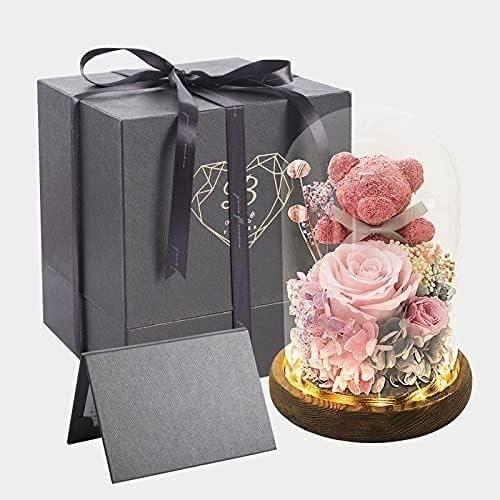 Rose Fraîche Faite À La Main, Fleur Préservée, Fle Rose Dans Un Dôme De ...