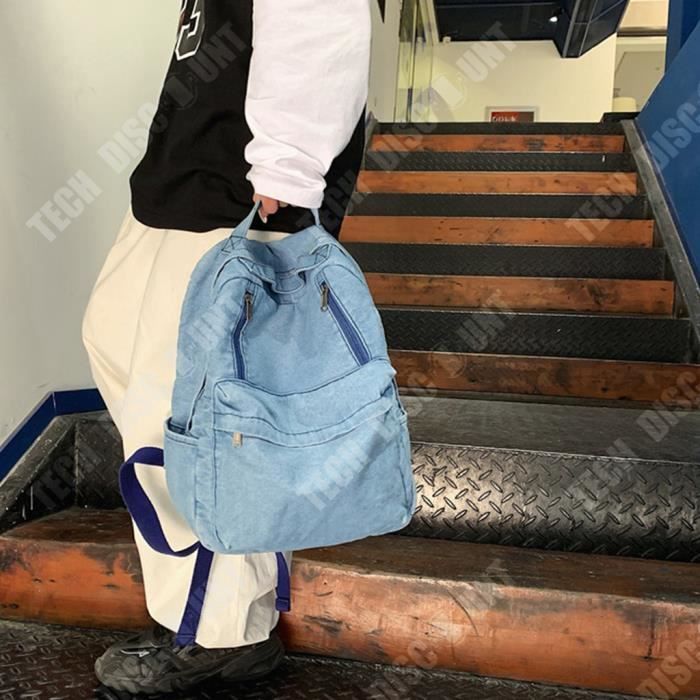 Sac à dos - TD® - Jean - Bleu clair - 33x12x38 cm - Mixte enfant ...