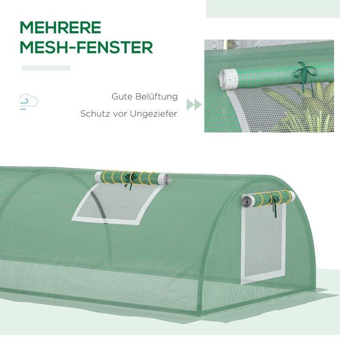 Mini serre tunnel de jardin - Outsunny - Dimensions 200x80x45 cm ...