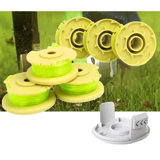 6Pcs Bobine Fil Coupe Bordure pour Ryobi 18v 24v 40v, AC80RL3,Bobines de Rechange pour Coupe ...