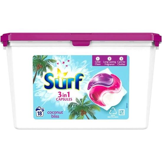 Coconut Bliss Lot De 18 Capsules À Linge[H818] - Cdiscount Electroménager