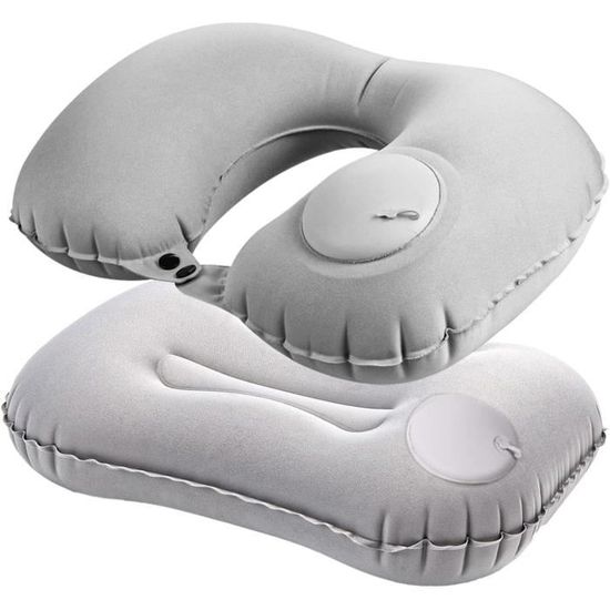 Lot De 2 Coussins Gonflables - Coussin De Camping Gonflable, Coussin De ...