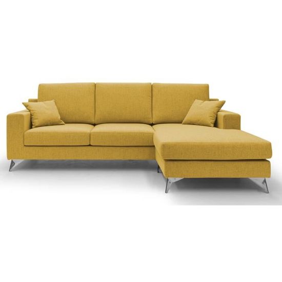 CANAPE ANGLE TISSU ALTEREGO DIVANI MORGAN-ANGLE-FE25-JA - Cdiscount Maison