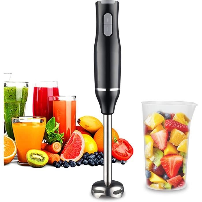 Mixeur PlongeantPied mixeur inox Mixeur à main 500 Watt- 2 Vitesses- 2 ...