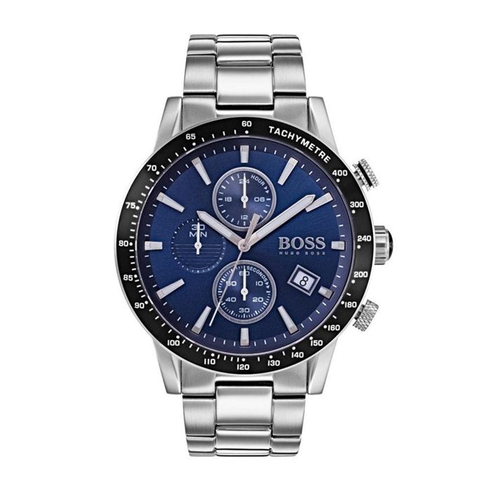 NOUVELLE MONTRE HUGO BOSS RAFALE HB1513510 44 mm ARGENT BLEU NOIR CHRONOGRAPHE QUARTZ POUR HOMMES Achat vente montre Homme Acier Cdiscount