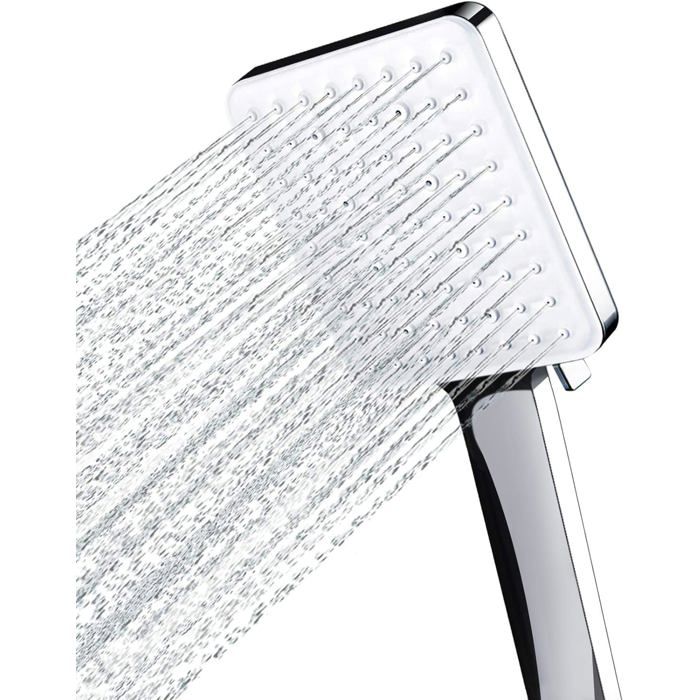 Newentor Pommeau de douche à effet pluie, douchette à main, grand ...