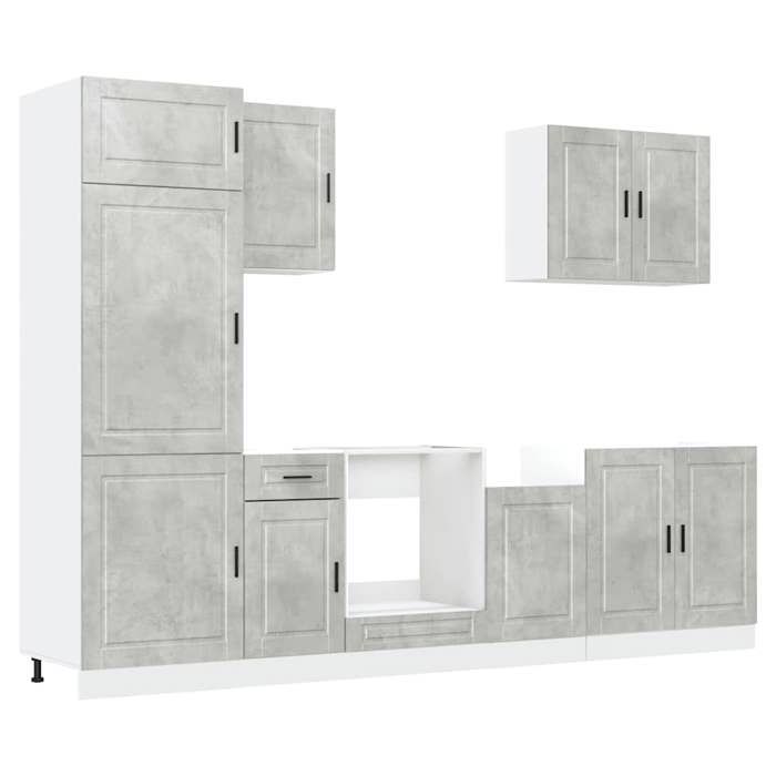 BEST-HOME Buffet de cuisine - Cabinet de Rangement Ensemble de 7 ...