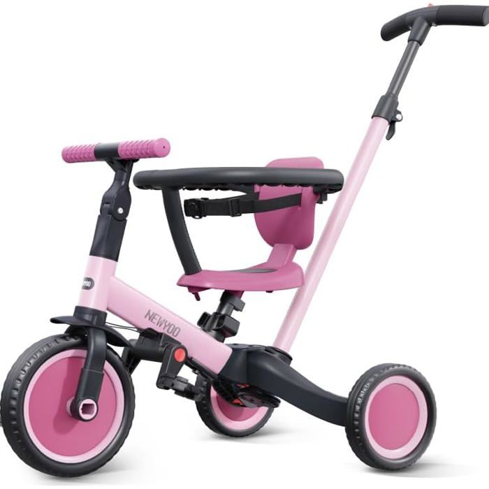 Tricycle Draisienne 5 en 1 - ZVVN - TR008 - Guidon Réglable - Rose ...