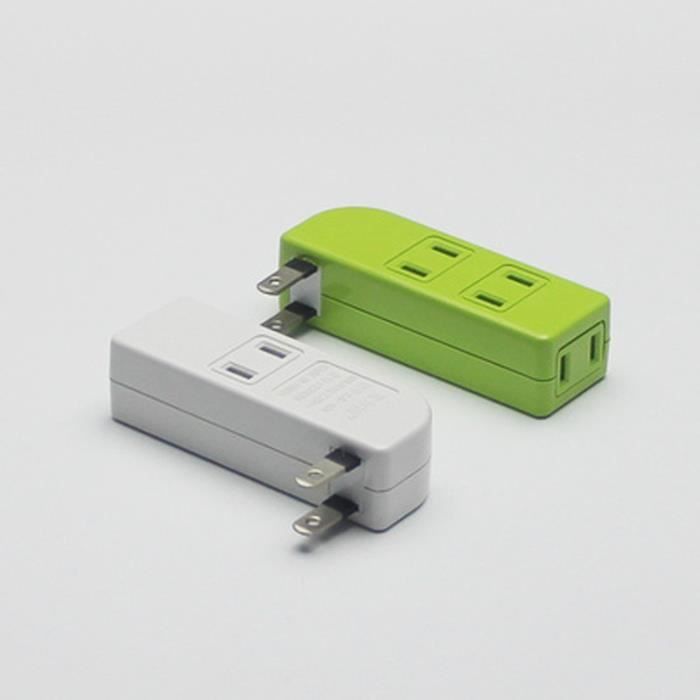 Vert-Adaptateur de voyage Standard japonais, prise de Conversion 1 à 4 ...