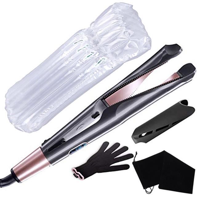 Fer à lisser et boucler 2-en-1, pour cheveux bouclés et lisses, plat ...