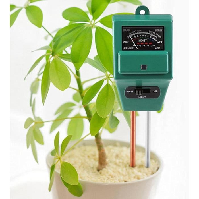 Testeur De Sol 3In1 Humidité De l'eau Ph Mètre Acidité Humidité Lumière ...