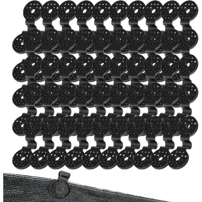 Clips de bâche - Poignée de Verrouillage Robuste - 50 Pinces pour Serre ...