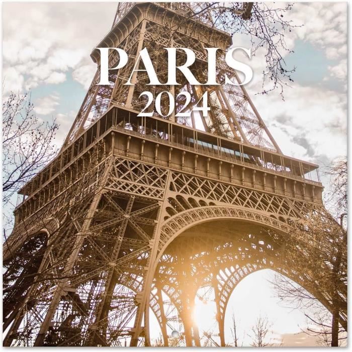 Calendrier Mural 2024 Paris - Calendrier Mensuel 30 X 60 Cm - Certifié ...