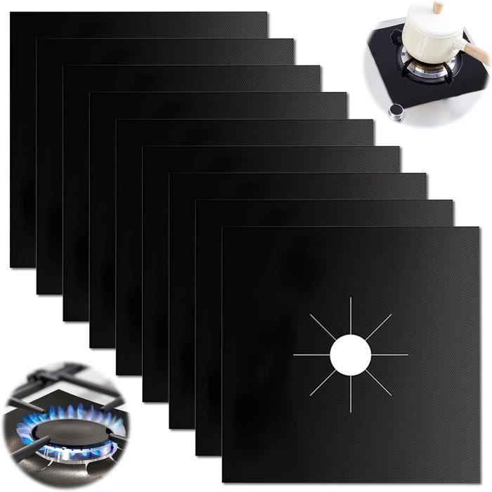9 Pcs Housse pour plaque de cuisson à gaz, lavable protection plaque ...