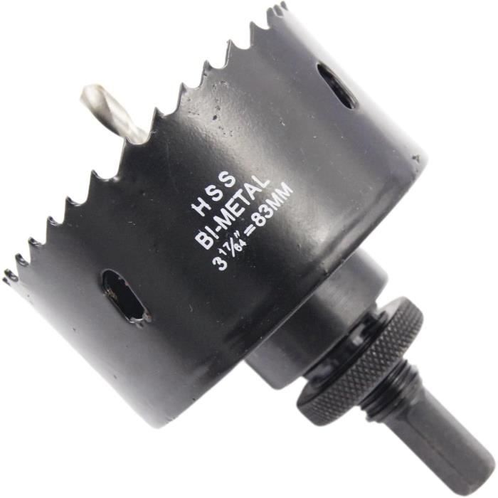 Scie cloche 83 mm, fraise ronde avec mandrin A2, foret 4341, profondeur ...