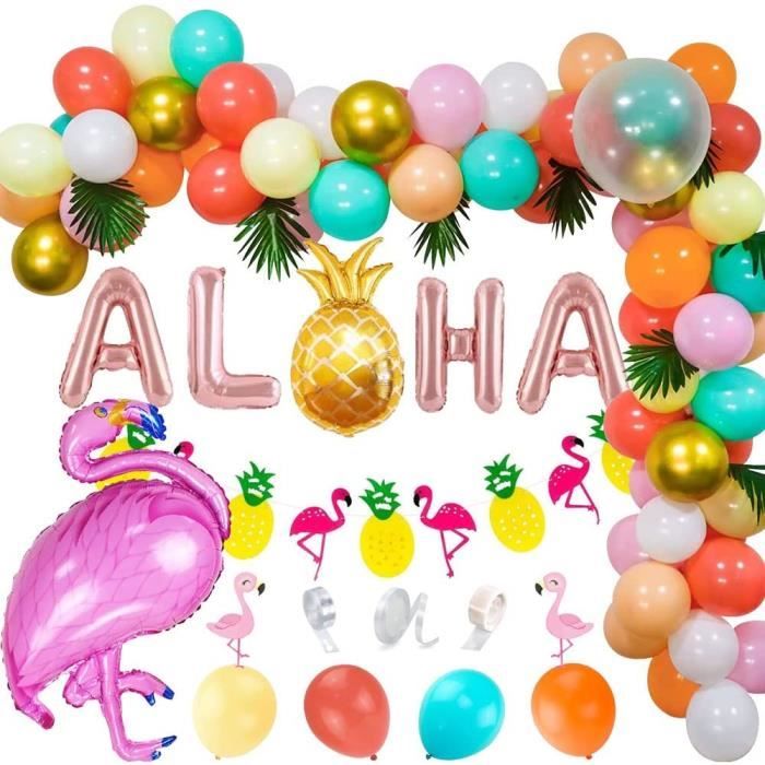 Kit De Guirlande Ballon Tropicaux, Décoration Anniversaire Hawaii Arch ...