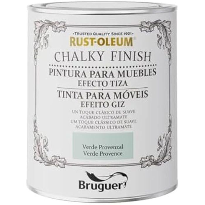 Peinture - BRUGUER - RUST-OLEUM CHALKY FINISH - Vert Provençal - 0,750l ...