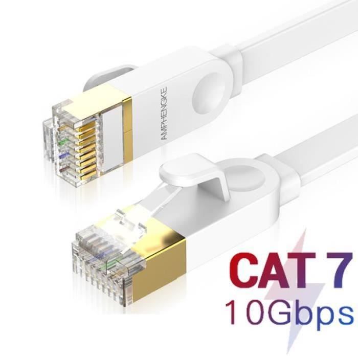 Ototon® 8M CAT 6 Plat Câble Ethernet Réseau RJ45 Haut Débit 1000Mbps ...