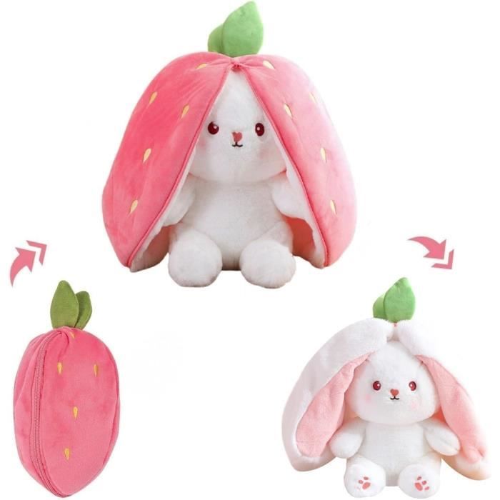 Peluche Lapin Fraise, Lapin Fraise Cache-Cache Douce Et Câline, Bunny ...