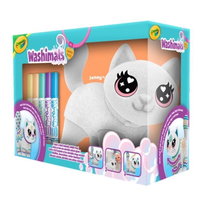 Coloriage - CRAYOLA - Washimals Jumbo Cat - Chat géant lavable à ...
