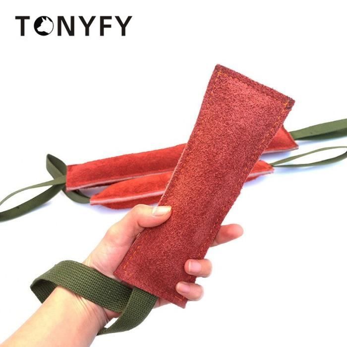 Durable Dog Training Tug Toy Dog Cowhide Bite Stick Puppy Toy with Rope ...