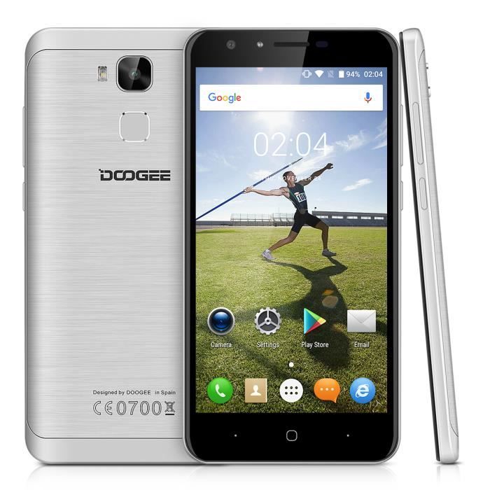DOOGEE Y6 5.5'' 4G Smartphone Débloqué Android 6.0 MT6750 Octa Core ...