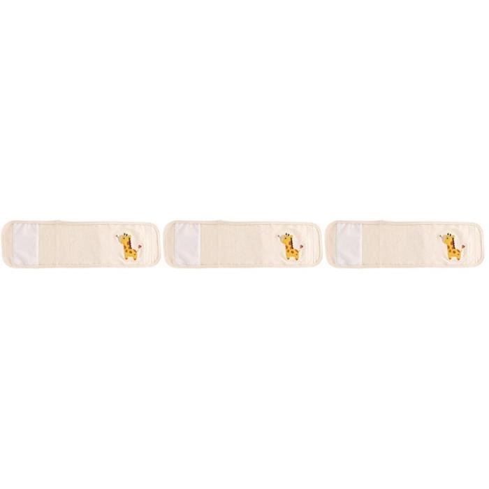 3pcs coton ventre ventre circonférence bande nombril réglable respirant ...