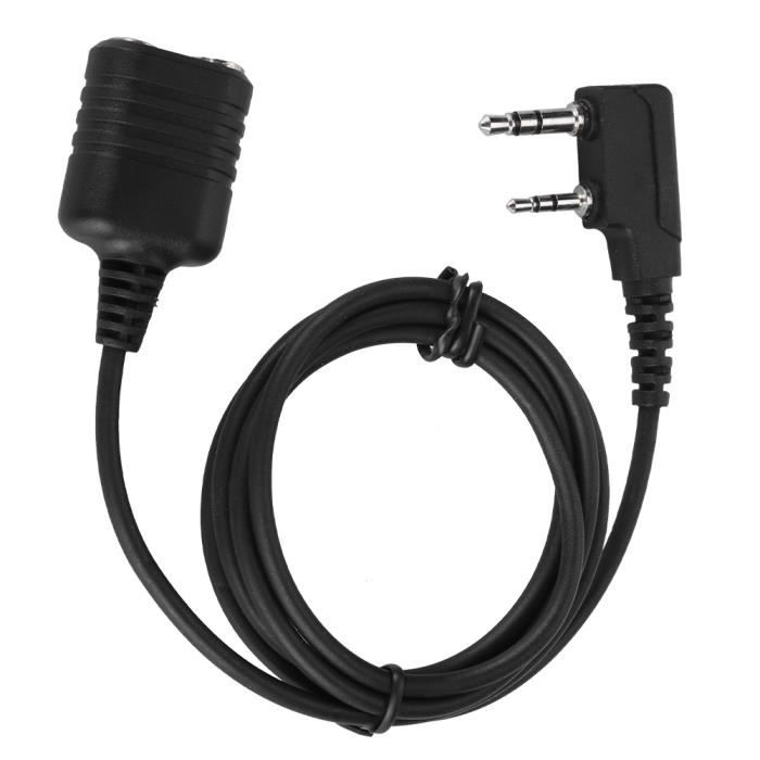 HURRISE noyau d'extension de microphone 2 broches K-head talkie-walkie ...