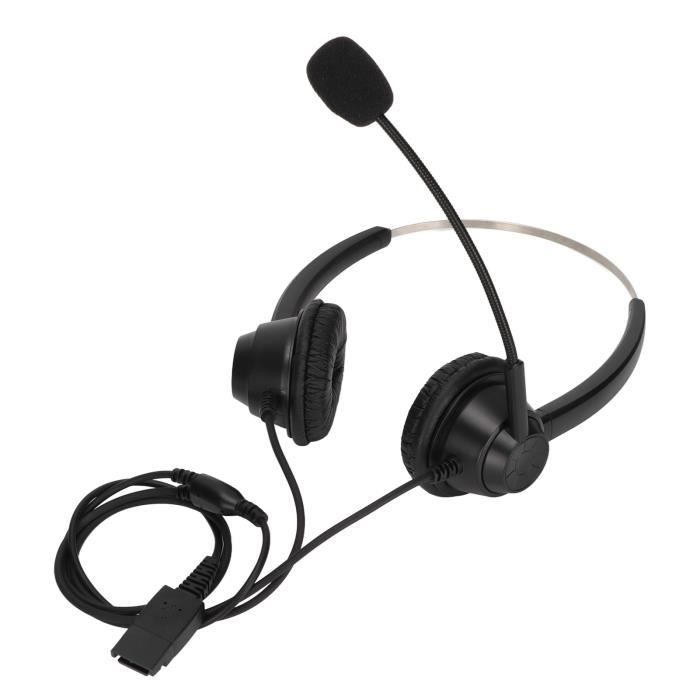 Keenso Casque téléphonique Casque de service client binaural H360D‑QD ...