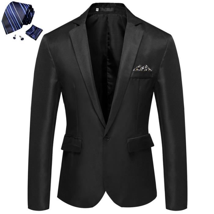 (Veste+Cravate)Costume Homme 2 Pièces Smoking Mode Fête Soirée Blazer ...
