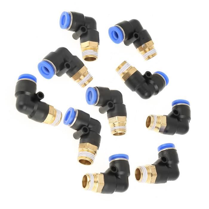 Raccords rapides pneumatiques - OMABETA - Connecteur coudé - 10 pièces ...