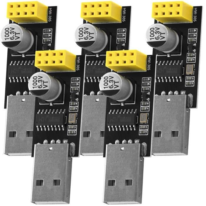 5 X Adaptateur Usb Pour Esp8266 Esp-01 Serial Wireless Wifi Y Compris ...