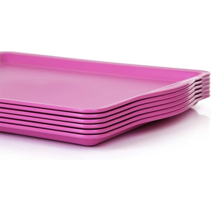 Lot De 6, Plateaux De Service En Plastique, Plateau Plastique ...