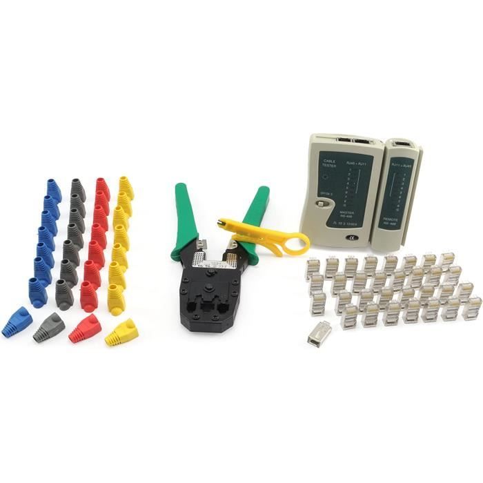 Kit d'outils réseau - SSS - Incutex - Noir - Pince à sertir, testeur de ...