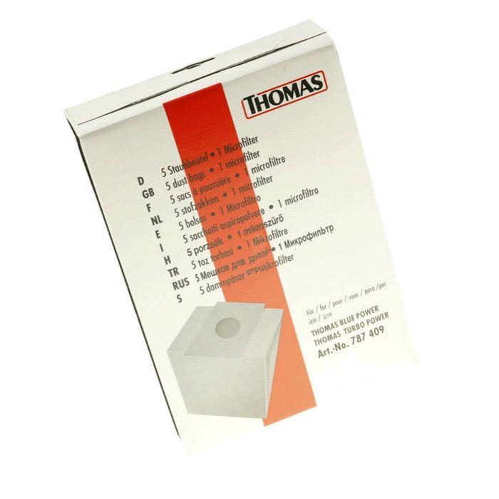 Boite de 5 sacs + 1 filtre - Aspirateur - ['THOMAS'] (127378 ...