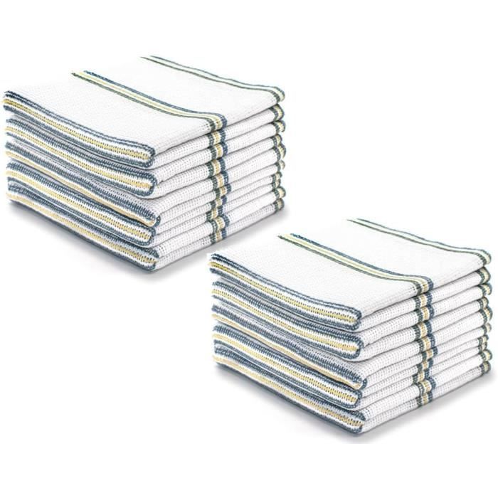 ® Ensemble de 20 serviettes de nettoyage hygiéniques 100 % coton ...