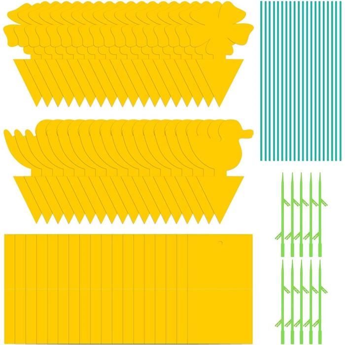 Pièges À Insectes 54Pcs, Attrape Mouche Collant Piege Mouche Double ...