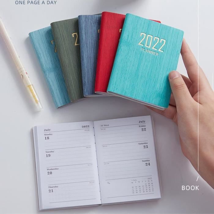 YOSOO Agenda journalier 2022 A7 Bloc-notes anglais Planificateur ...