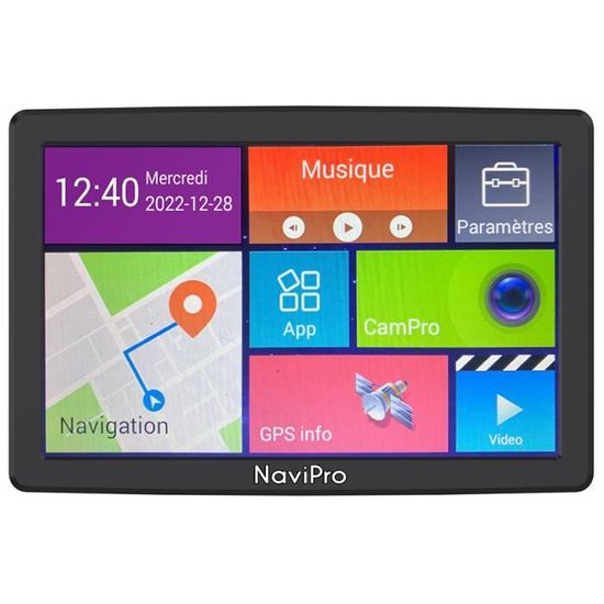 GPS Camping Car 9 Pouces NaviPro PND, Ventouse Aimanté, Europe + Maroc, Russie, Turquie, Aires ...