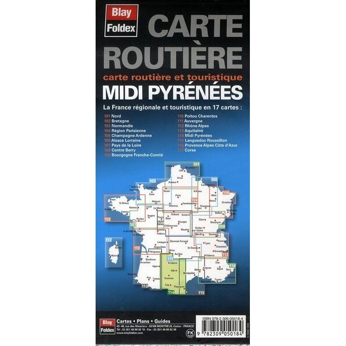 Midi Pyrénées ; carte routière et touristique - Cdiscount