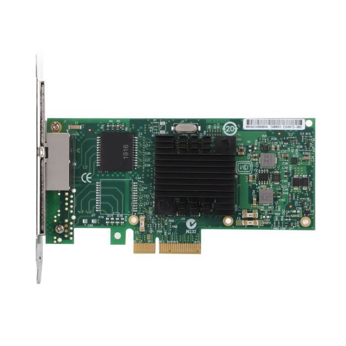 URB carte réseau double port Carte réseau PCI‑EX4 Gigabit Ethernet RJ45 ...