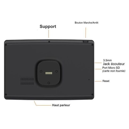 GPS Camping Car 9 Pouces NaviPro PND, Ventouse Aimanté, Europe + Maroc, Russie, Turquie, Aires ...