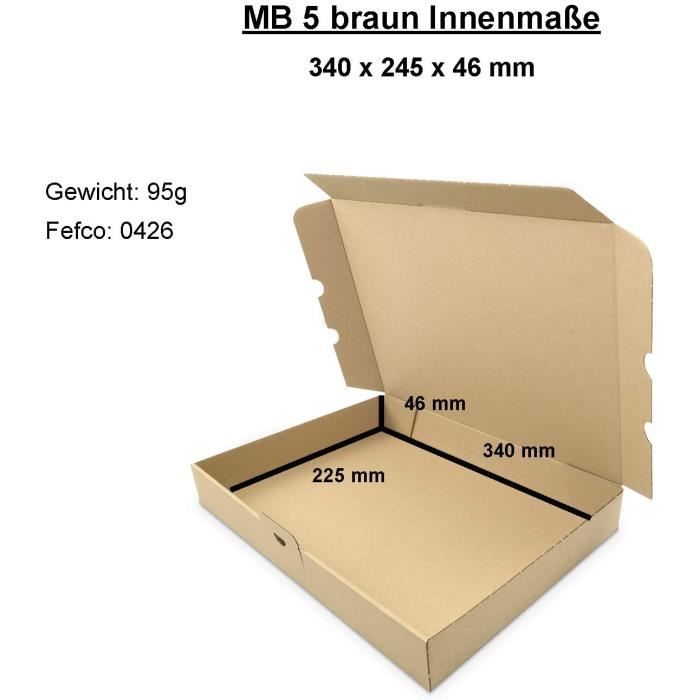 Kartonprofis Lot de cartons d'expédition pliants Boîte pliable ibrief ...